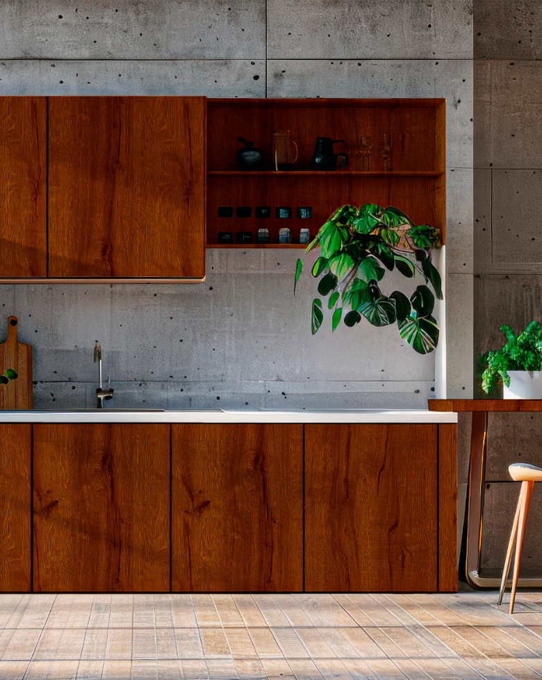 Revestimento Adesivo Madeira Rústica Figueira Ocre – PG Adesivos