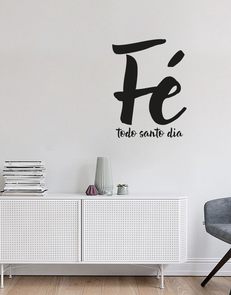 Adesivo Lettering Cruz Fé – PG Adesivos